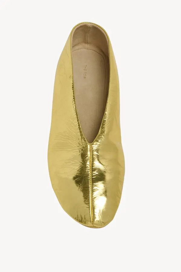 THE ROW Stella Slipper - Gold