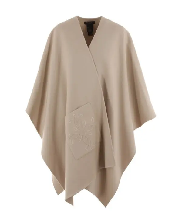 Loro Piana V-collar And Cloak - Nude