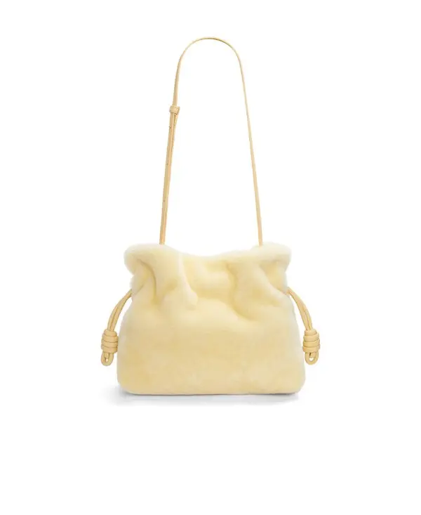 Loewe Flamenco Clutch In Shearling