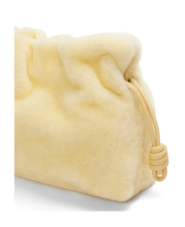 Loewe Flamenco Clutch In Shearling