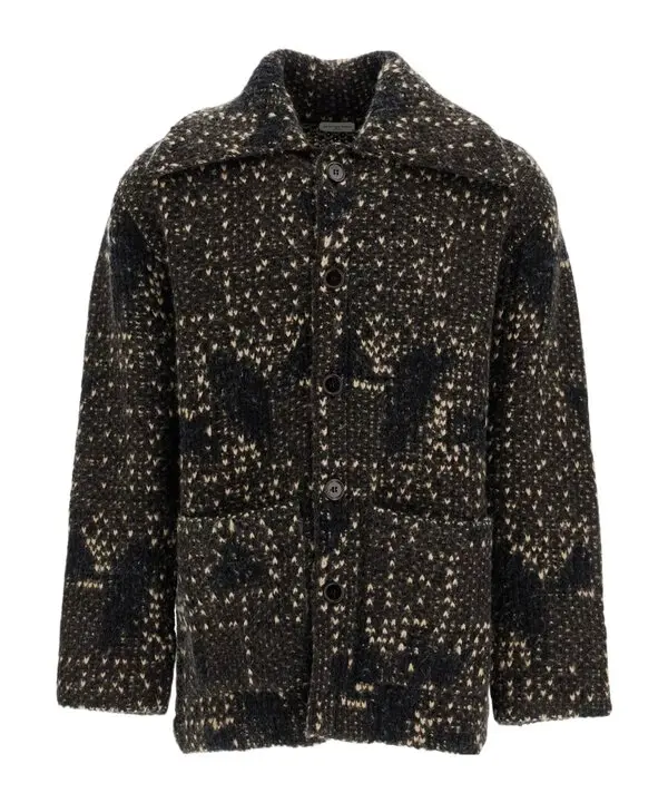 Dries Van Noten Knitted Oversized Cardigan - Black
