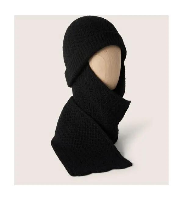 Loro Piana Knitted Hooded Cashmere Scarf