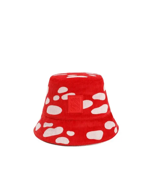 Loewe Mushroom Bucket Hat In Corduroy - Red