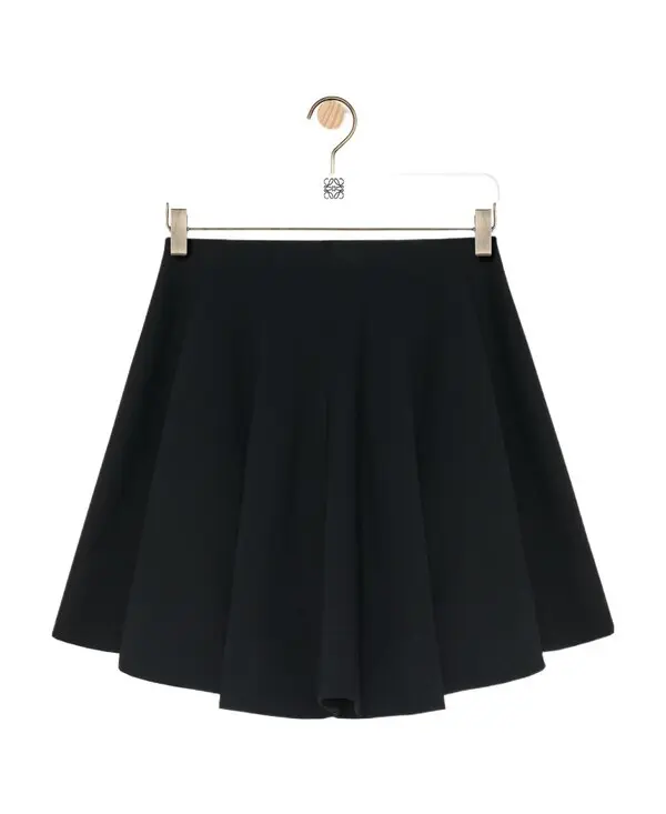 Loewe Skirt In Silk And Wool - Black