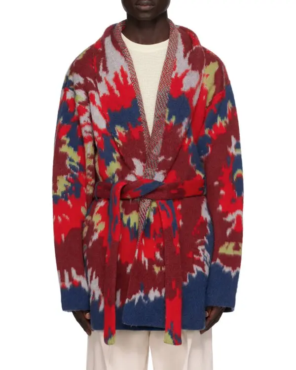 Zegna X The Elder Statesman Intarsia Cashmere-wool Robe