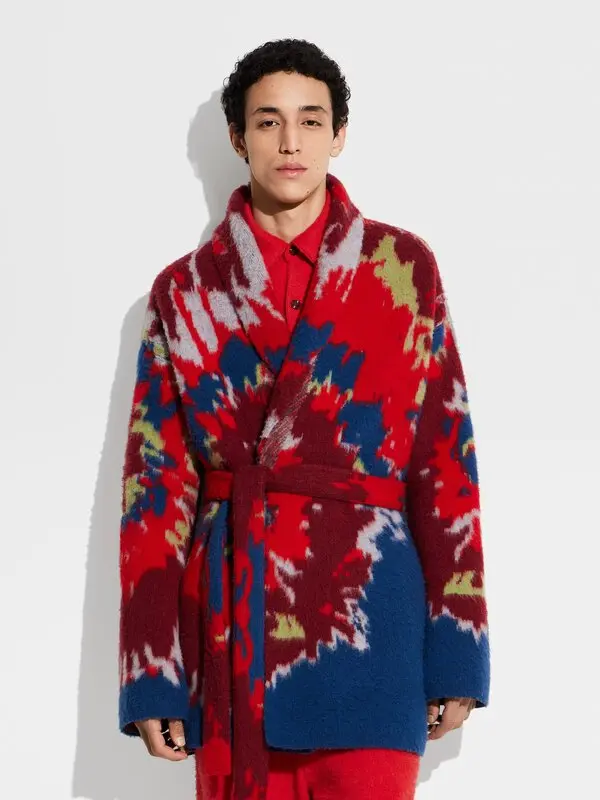 Zegna X The Elder Statesman Intarsia Cashmere-wool Robe