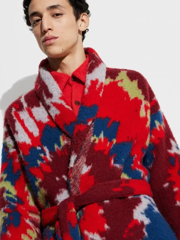 Zegna X The Elder Statesman Intarsia Cashmere-wool Robe
