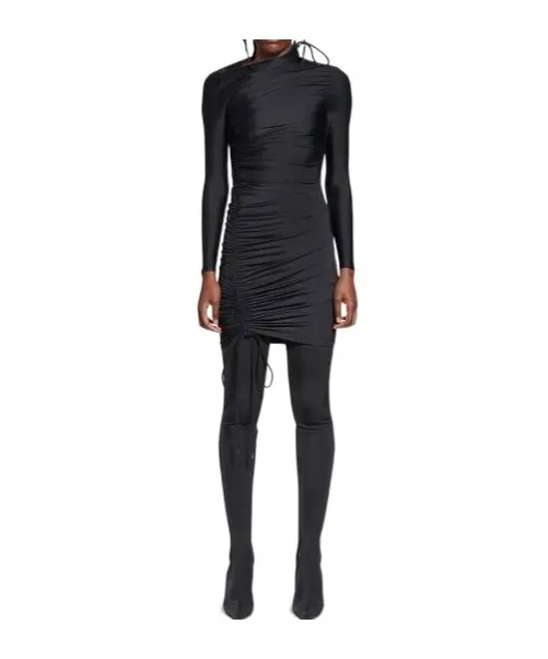 Balenciaga Asymmetric Drawstring Dress