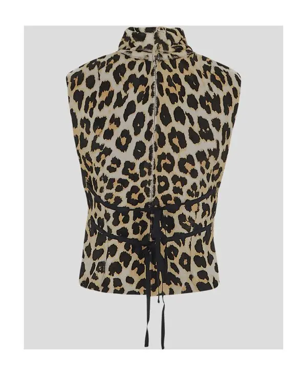 Dries Van Noten Leopard Printed Sleeveless Top