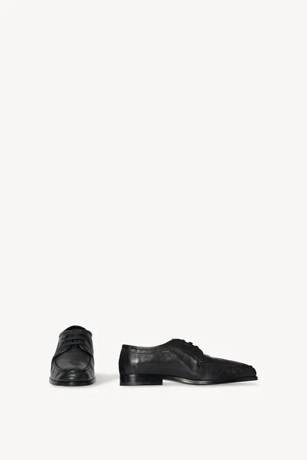 THE ROW Nino Derby Shoe - Black