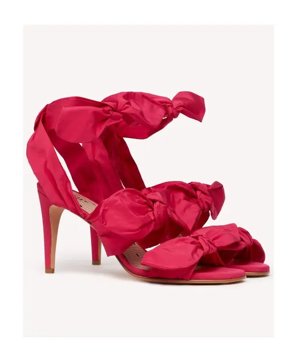 Red Valentino Valentino Bow Detailed High Heel Sandals - Red