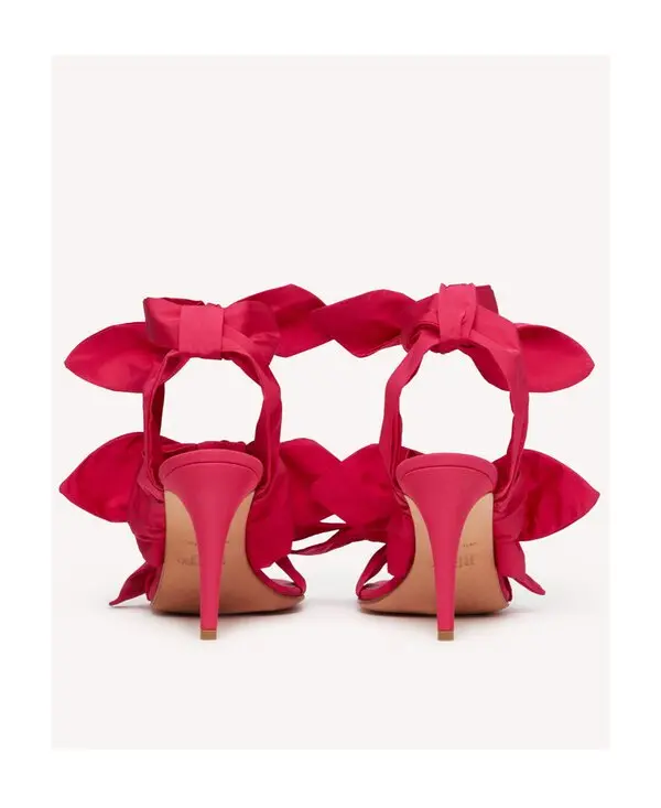 Red Valentino Valentino Bow Detailed High Heel Sandals - Red