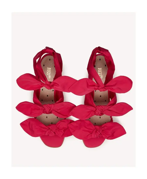 Red Valentino Valentino Bow Detailed High Heel Sandals - Red
