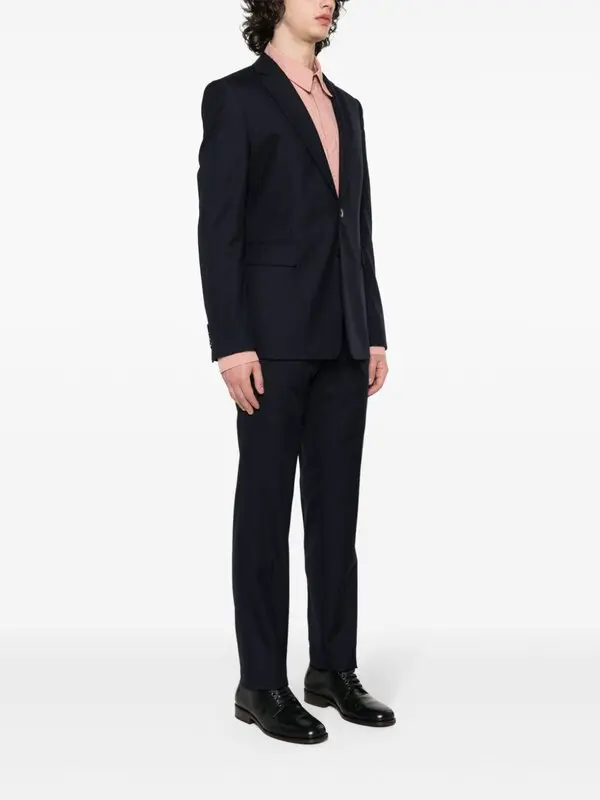 Dries Van Noten Long-sleeved Coat Belt Ring Trousers Suit