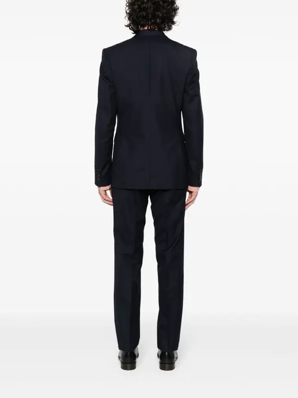 Dries Van Noten Long-sleeved Coat Belt Ring Trousers Suit