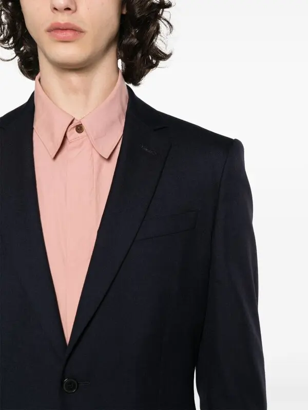 Dries Van Noten Long-sleeved Coat Belt Ring Trousers Suit