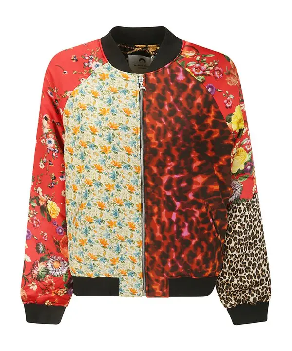 MARINE SERRE Regenerated Silk Scarves Bomber Jacket