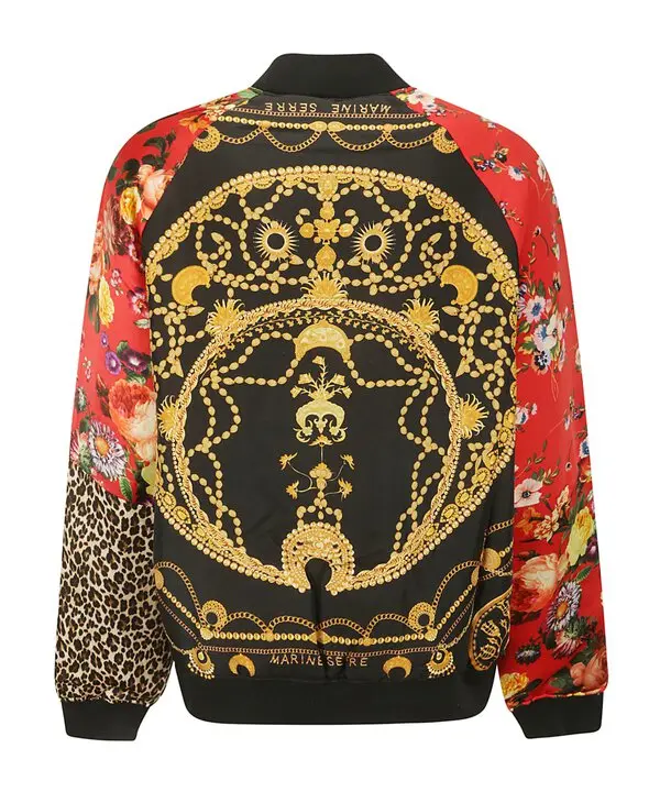 MARINE SERRE Regenerated Silk Scarves Bomber Jacket
