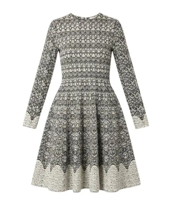 Alaïa Round Neck Dress - Gray