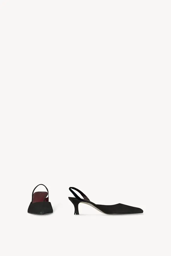 THE ROW Inez Slingback Heel - Black
