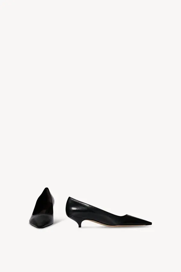 THE ROW Liisa Kitten Heel Pumps - Black