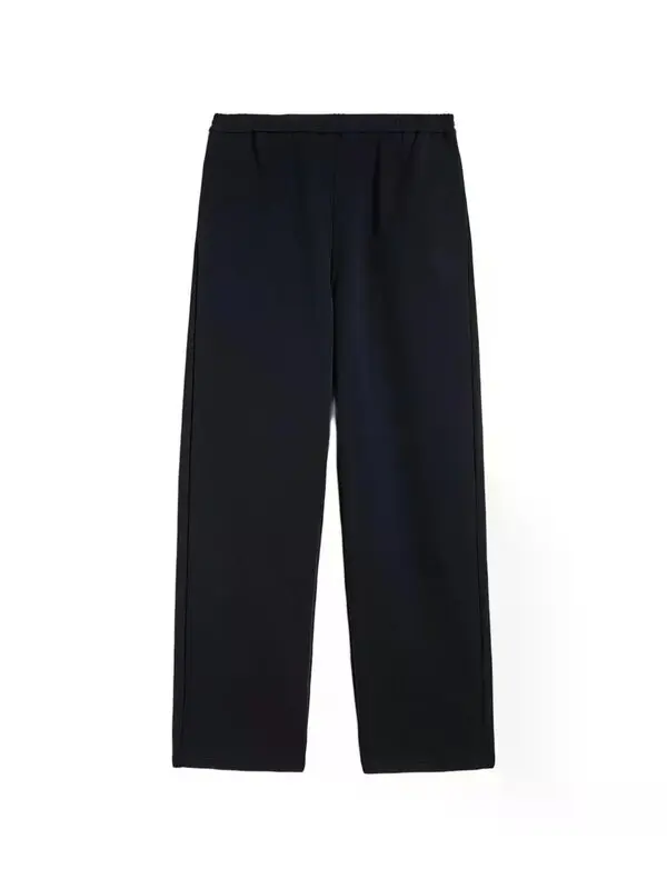 JIL SANDER Monogram-embroidered Jersey Track Pants - Blue