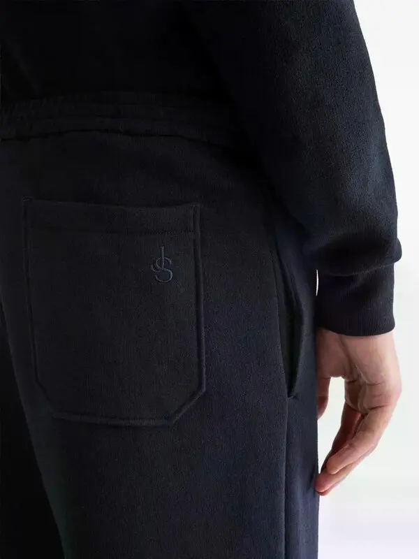 JIL SANDER Monogram-embroidered Jersey Track Pants