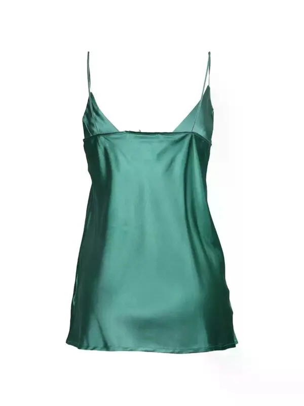 SOLOTRE Satin-finish V-neck Top