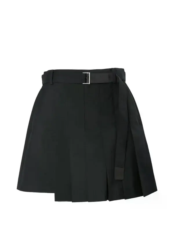 Sacai Asymmetric Pleated Shorts