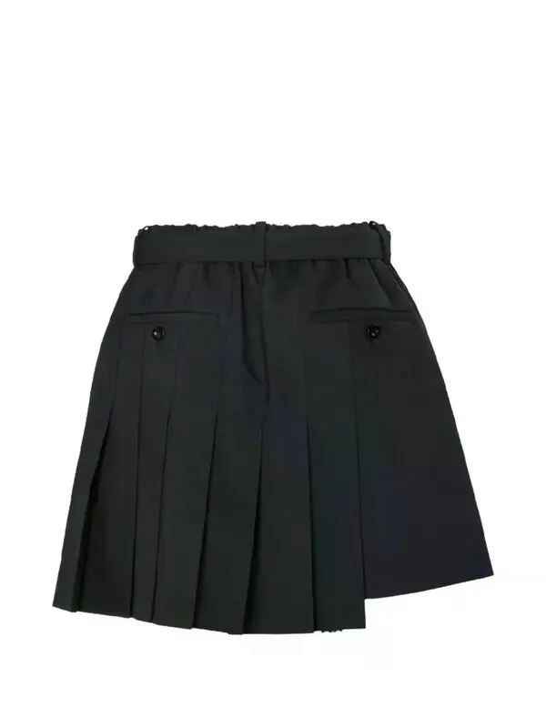 Sacai Asymmetric Pleated Shorts