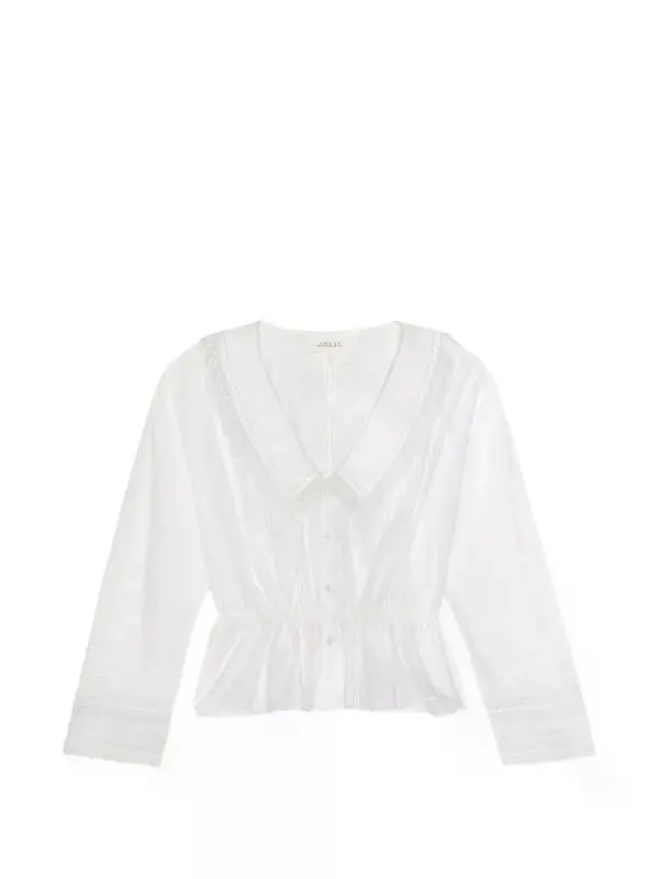 The Great. Harper Lace-trim Shirt - White