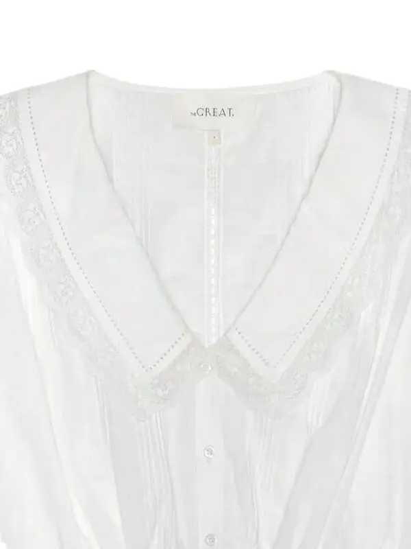 The Great. Harper Lace-trim Shirt