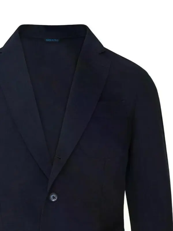 PATRICK ASSARAF Single-breasted Seersucker Blazer
