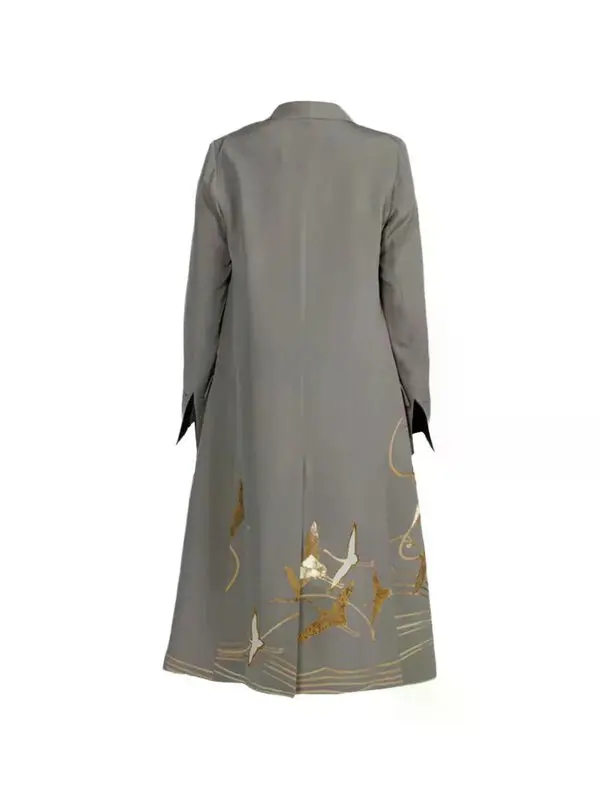 IBRIGU Bird-print Long Sleeve Coat