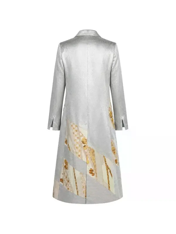IBRIGU Patchwork Jacquard Overcoat