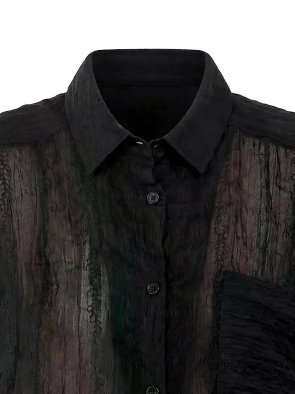 PHARAOH Zoey Sheer Crinkled Shirt