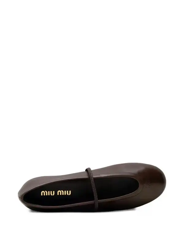Miu Miu Logo-embossed Ballet Flats