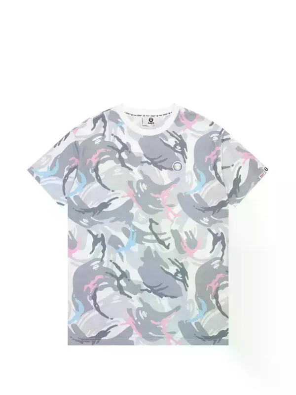 AAPE BY *A BATHING APE Moonface Camo-print T-shirt - White