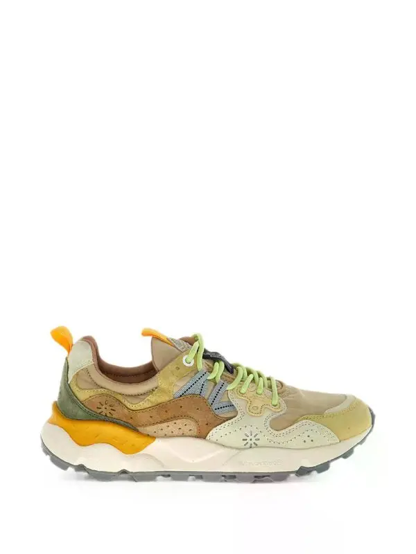 FLOWER MOUNTAIN Yamano 3 Suede-panel Low-top Sneakers
