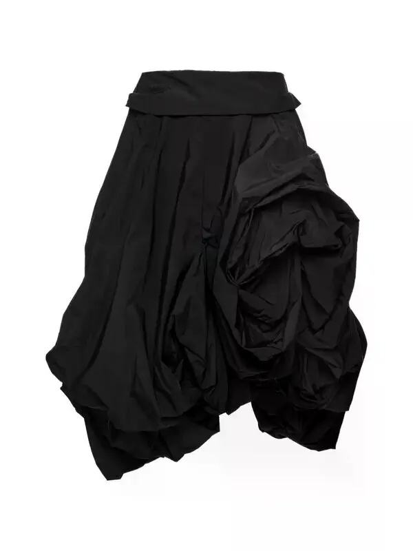 Magda Butrym Draped Floral-detail Midi Skirt