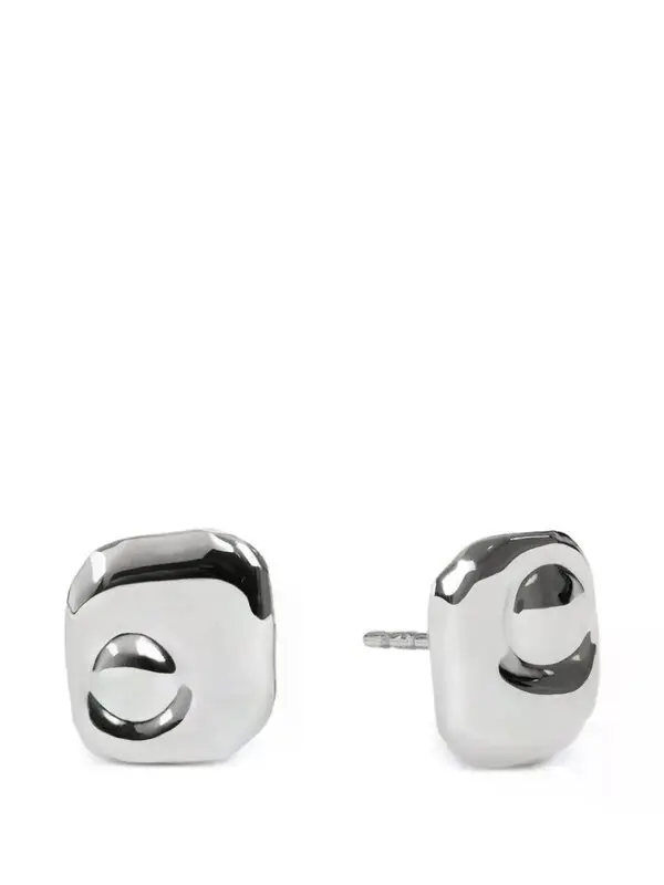 Monica Vinader Hammered-effect Stud Earrings