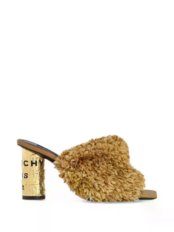 Givenchy Fringed Logo-print Leather Heeled Sandals