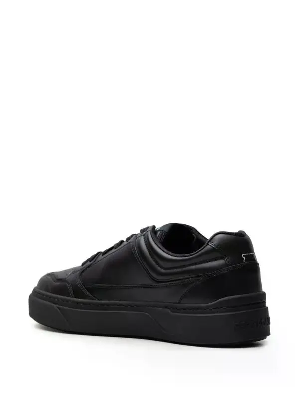 FERRAGAMO Gancini-detail Leather Sneakers