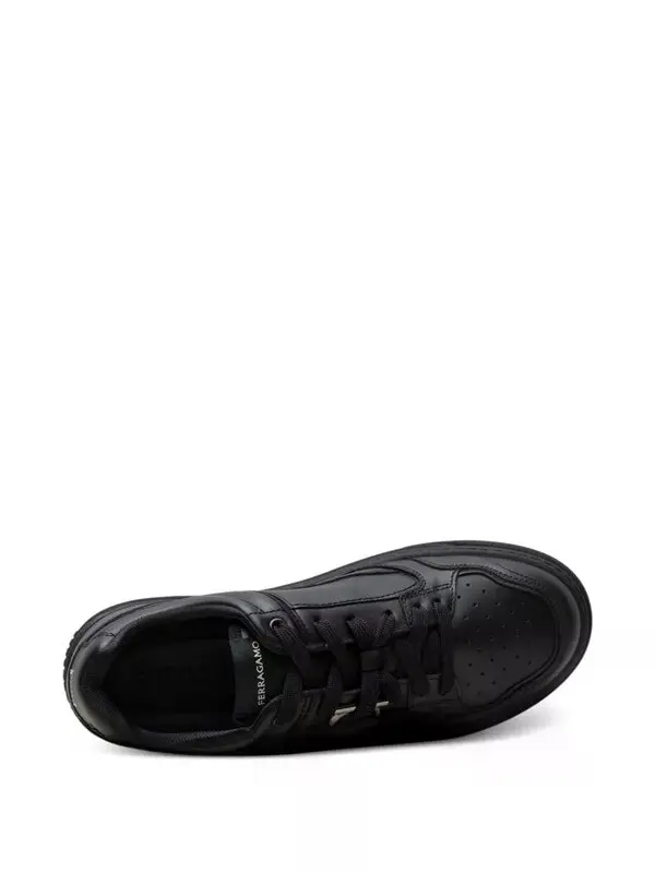 FERRAGAMO Gancini-detail Leather Sneakers