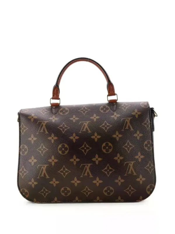 LOUIS VUITTON Monogram Canvas Leather Satchel - Black