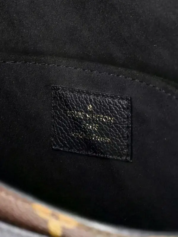 LOUIS VUITTON Monogram Canvas Leather Satchel - Black