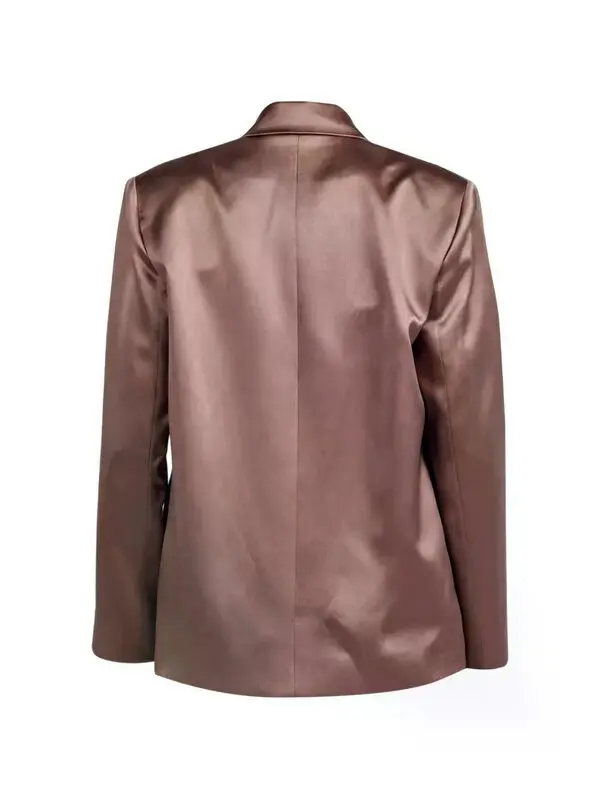 THE SEI Double-breasted Satin Blazer