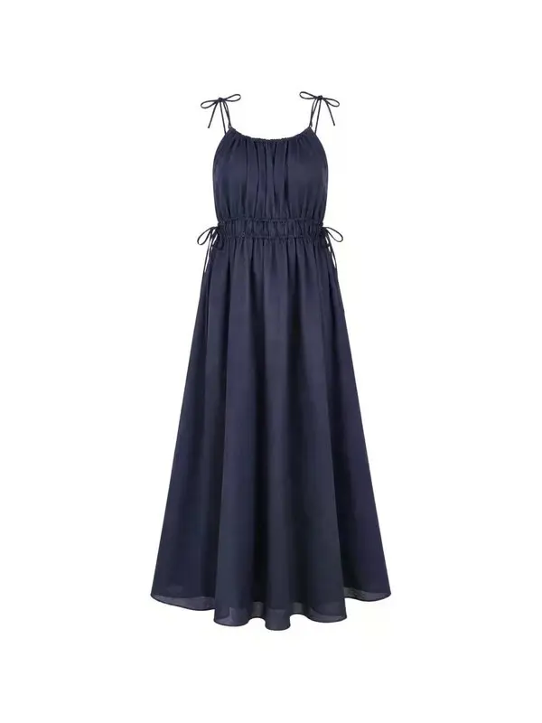 PHARAOH Cecelia Tie-fastening Flared Maxi Dress