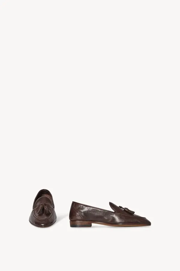 THE ROW Caden Loafer - Deep Brown