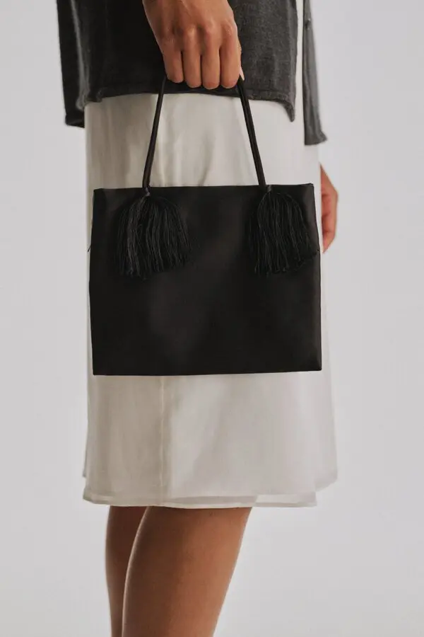 THE ROW Cecily Tassel Bag - Black